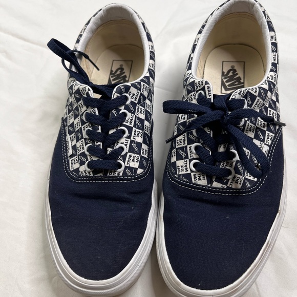 Vans | Shoes | Vans Old Skool 7555 Bluewhite Low Top Name Print Shoes ...